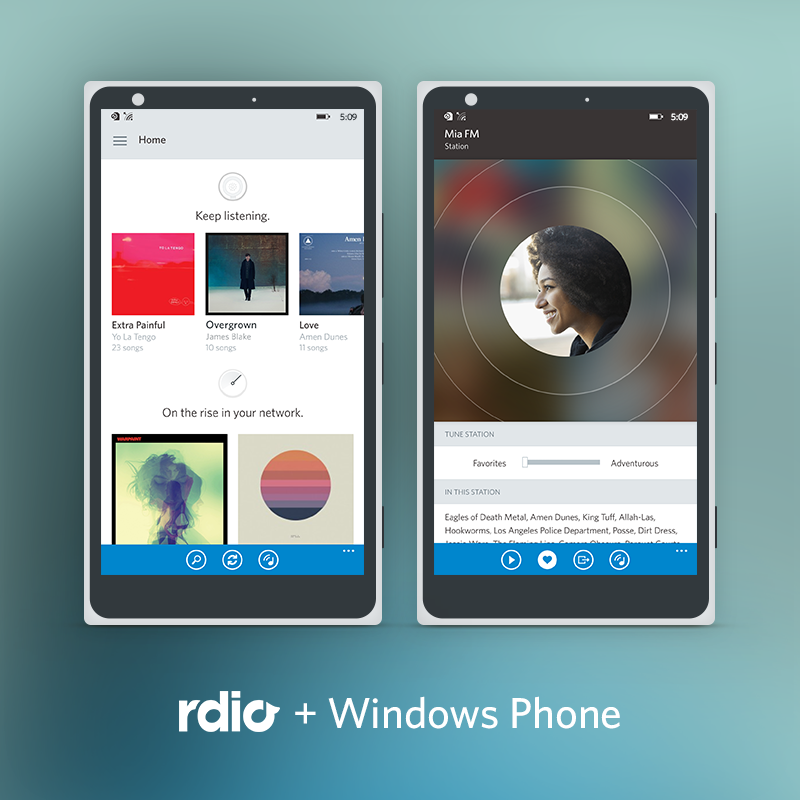 Rdio Bring iOS and Android Updates to Windows Phones - RouteNote Blog