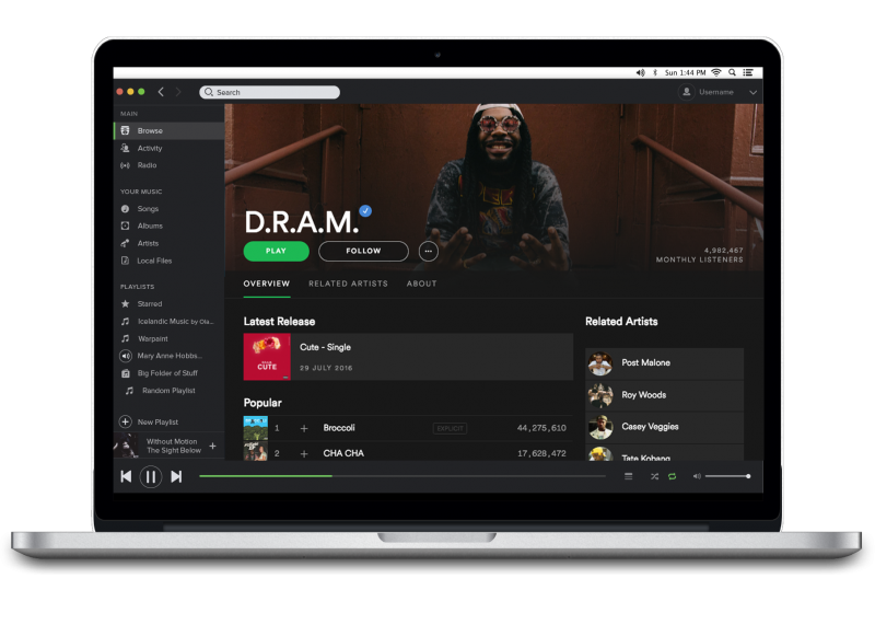 Spotify's new design layout for artist profiles aims to emphasise ...