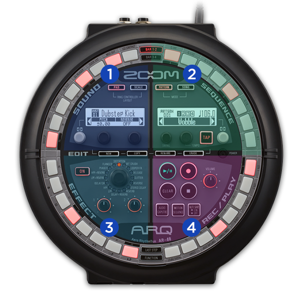 A drum machine, synth, sequencer, controller, all in one with Zoom's AR ...