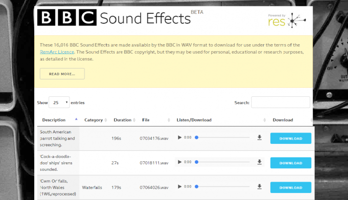 Get 16,000 of the BBC's sound effect samples for free - RouteNote Blog