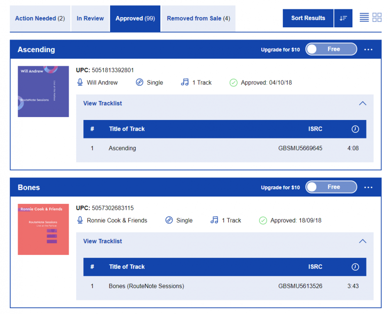 RouteNote's new Discography page makes managing your music slicker ...