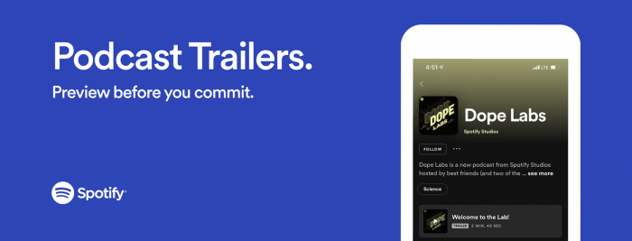 Spotify have redesigned podcasts with trailers and more - RouteNote Blog