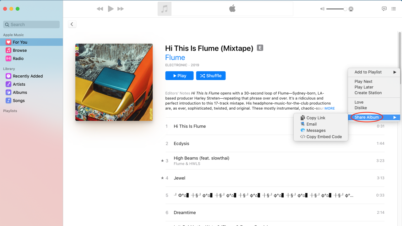 How to share songs, albums, artists and playlists on Apple Music ...