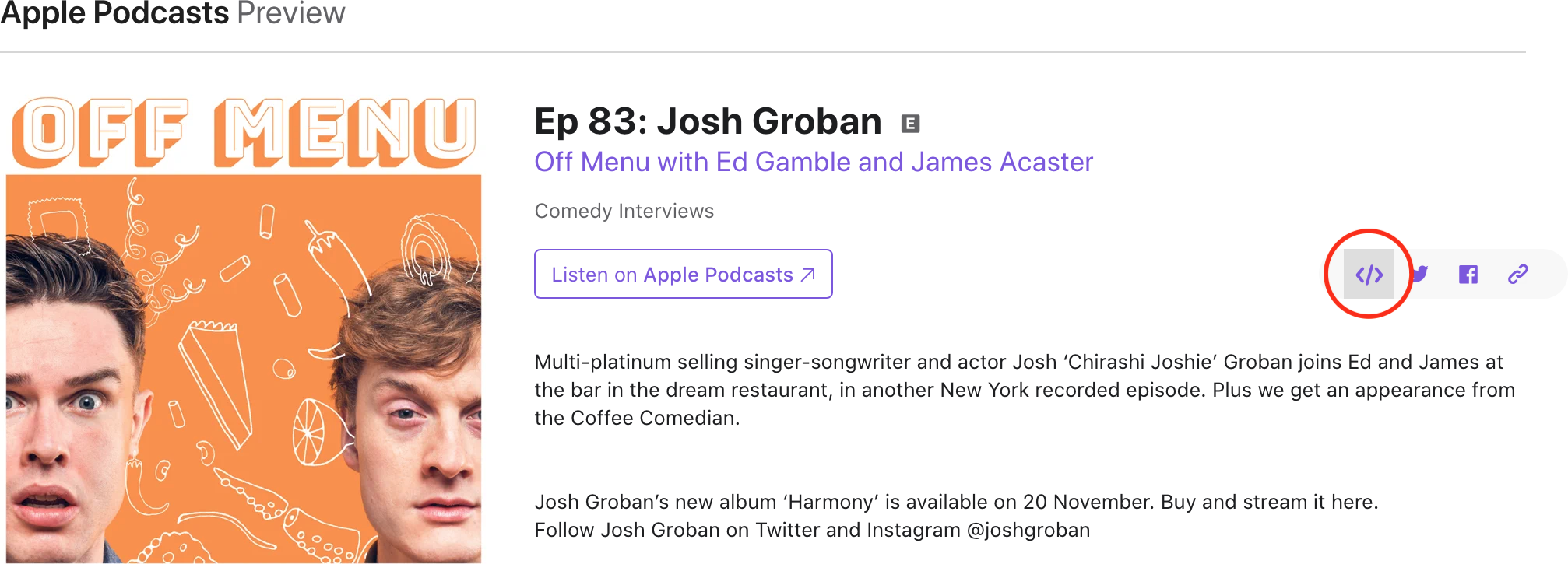 How to embed Apple Podcasts shows and episodes - RouteNote Blog