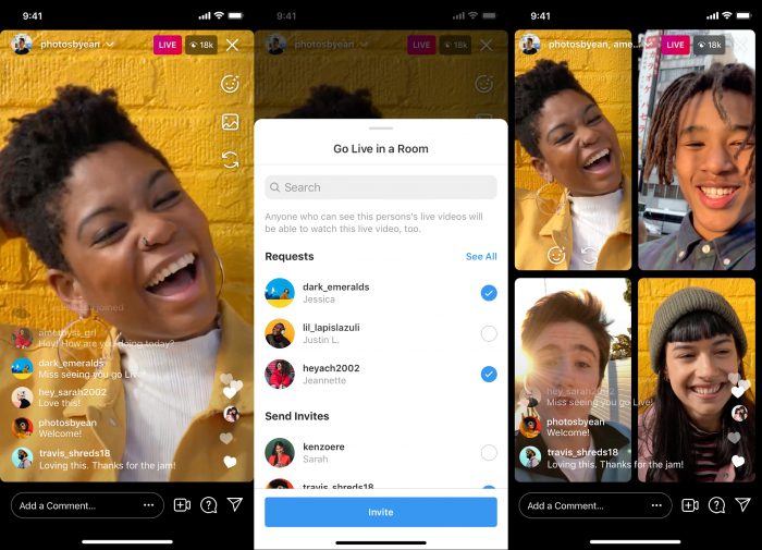 Instagram's new Live Rooms lets up to 4 live stream together ...