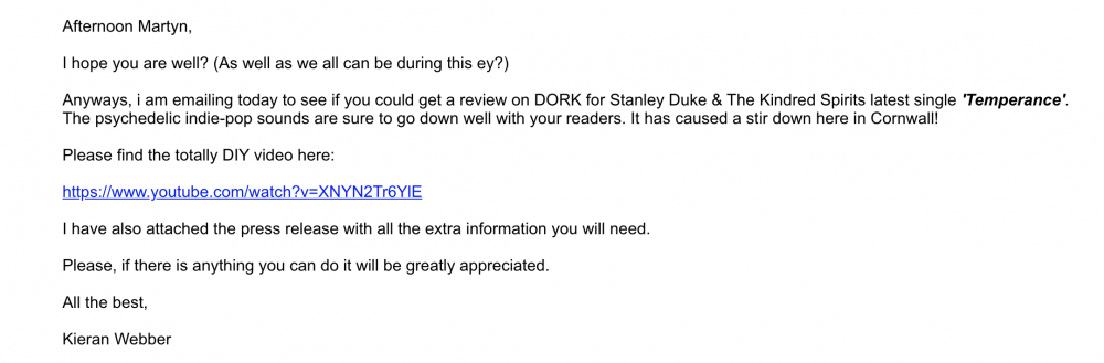 How To Construct An Email To A Publication For Coverage As A Musician ...