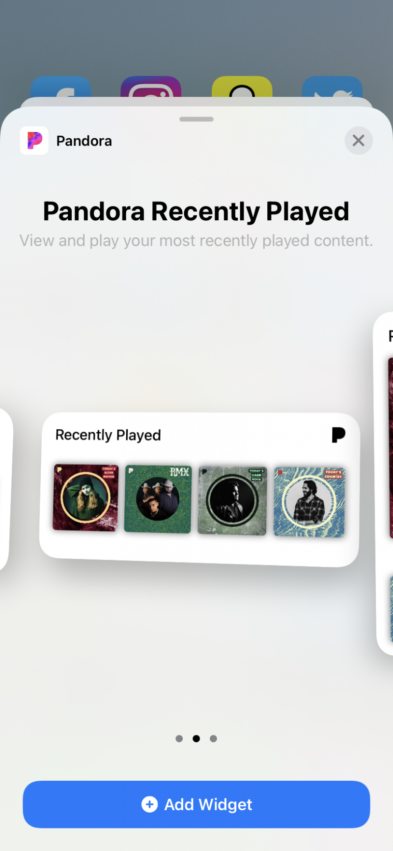 Pandora's new widget for iOS and iPadOS gives streamers quick access to ...