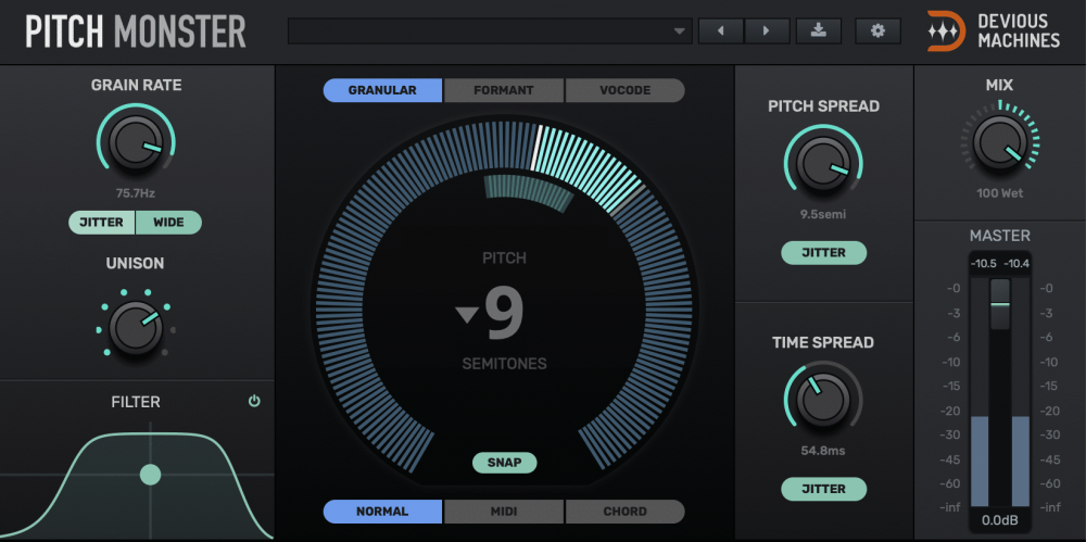 Pitch Monster by Devious Machine is currently 50% off on VSTBuzz ...