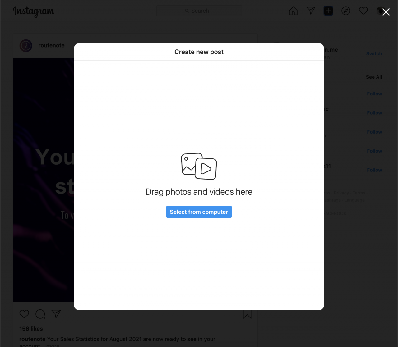 How to upload to Instagram from a desktop browser - no apps or ...