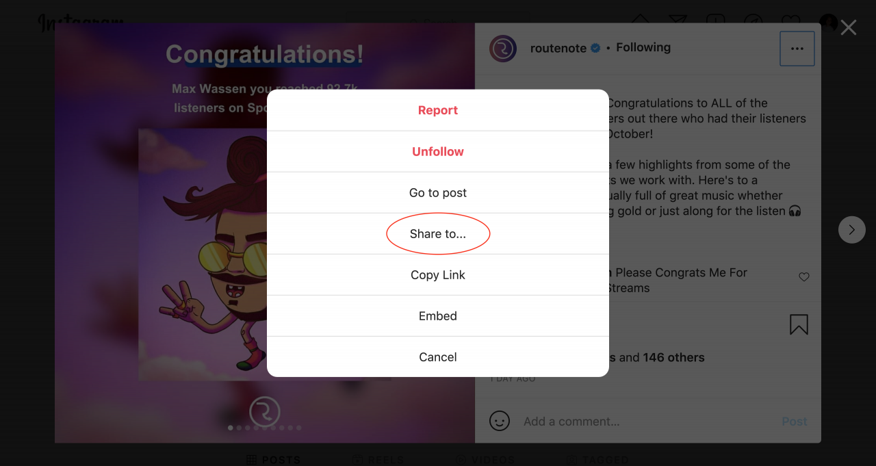 How to share Instagram posts on Twitter with previews - RouteNote Blog